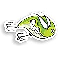 Amazon.com - Angry Fishing Lure Sticker Funny Fish Decal Laptop Boat ...