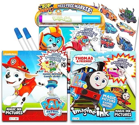 Imagine Ink Coloring Book Set for Toddlers Kids - 3 Magic Ink Books ...
