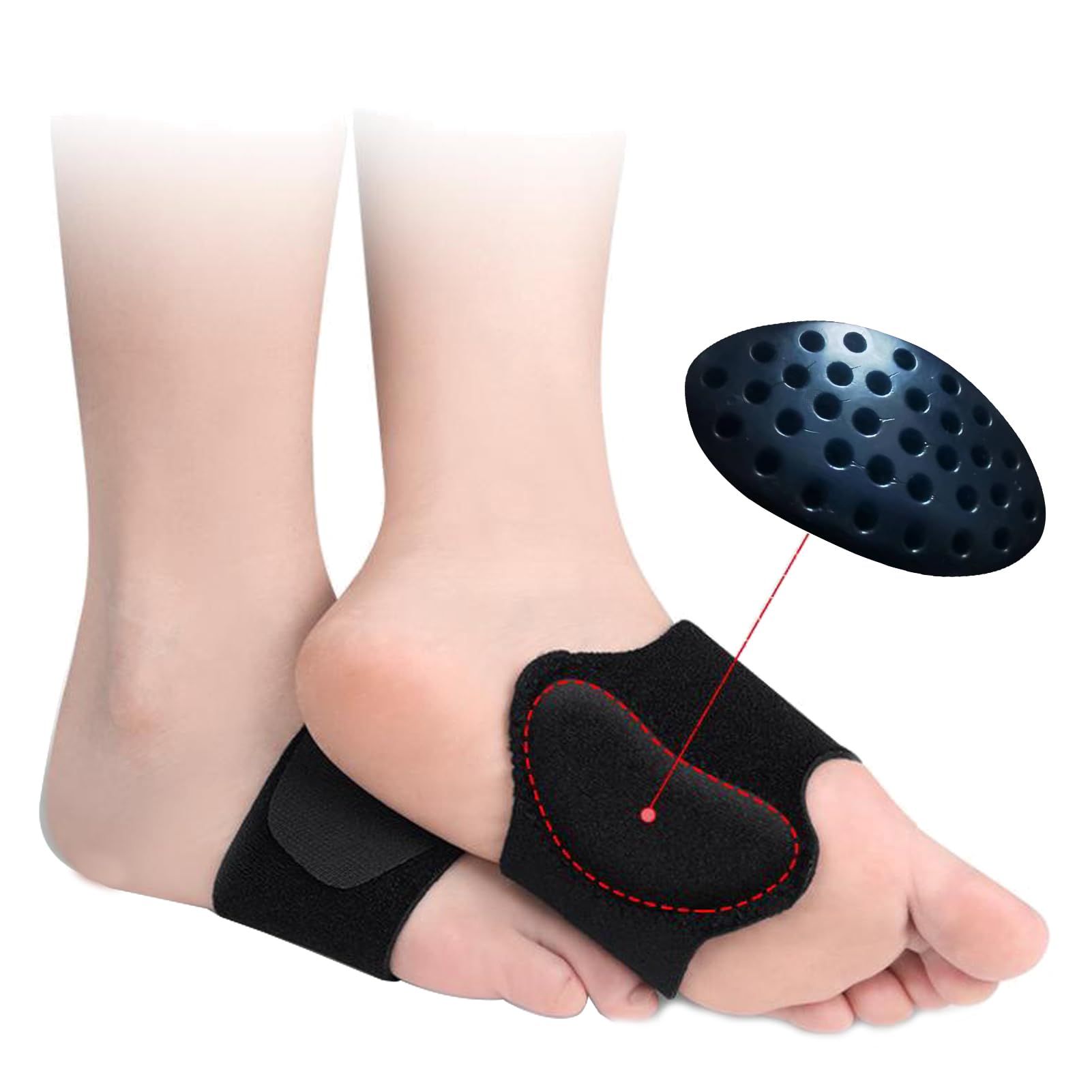 HENGXIA Arch Support Compression Sleeves for Flat Feet, Adjustable ...