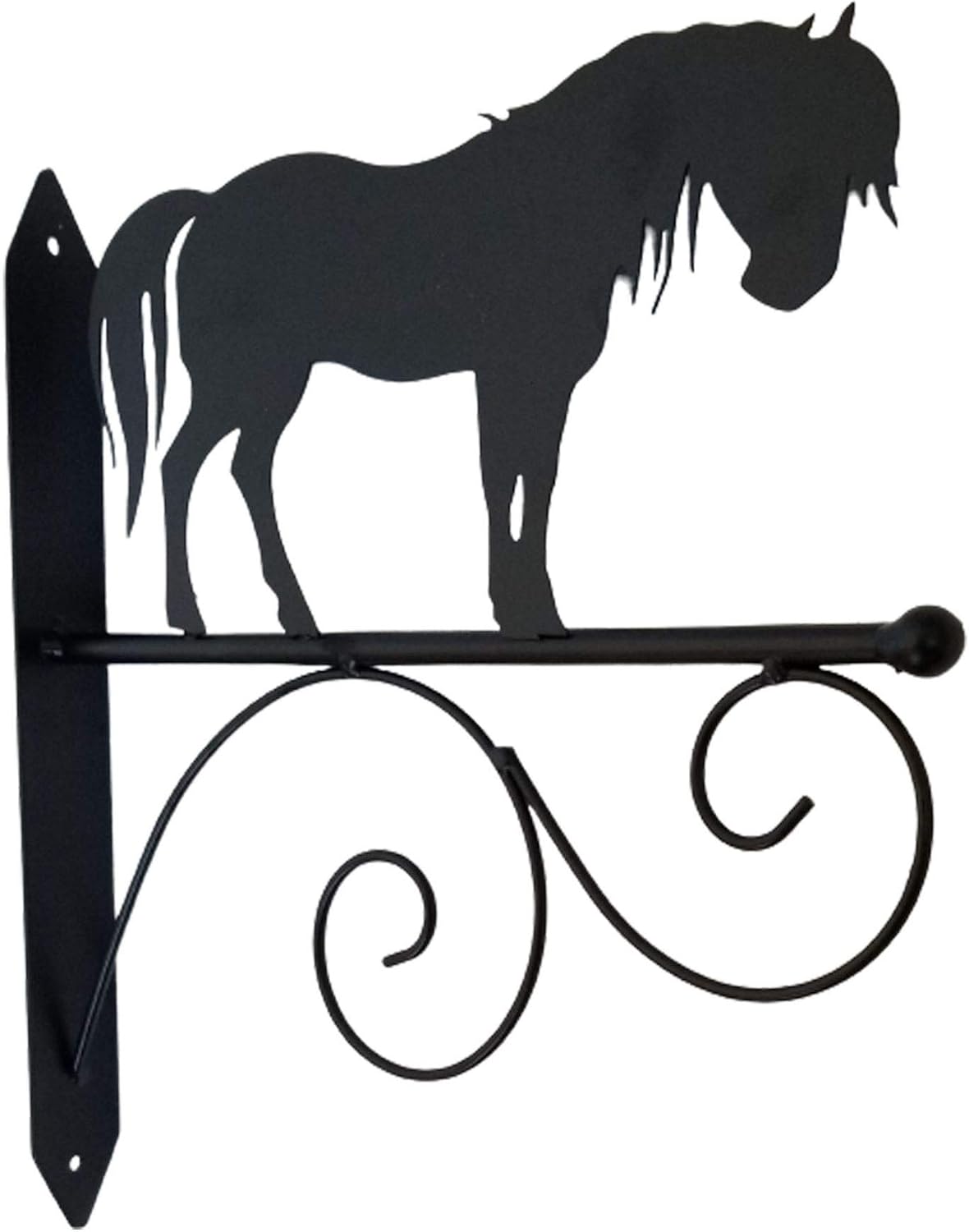 SK Horse Wall Bracket – Metal Hanging Bracket Black Silhouette Animal ...