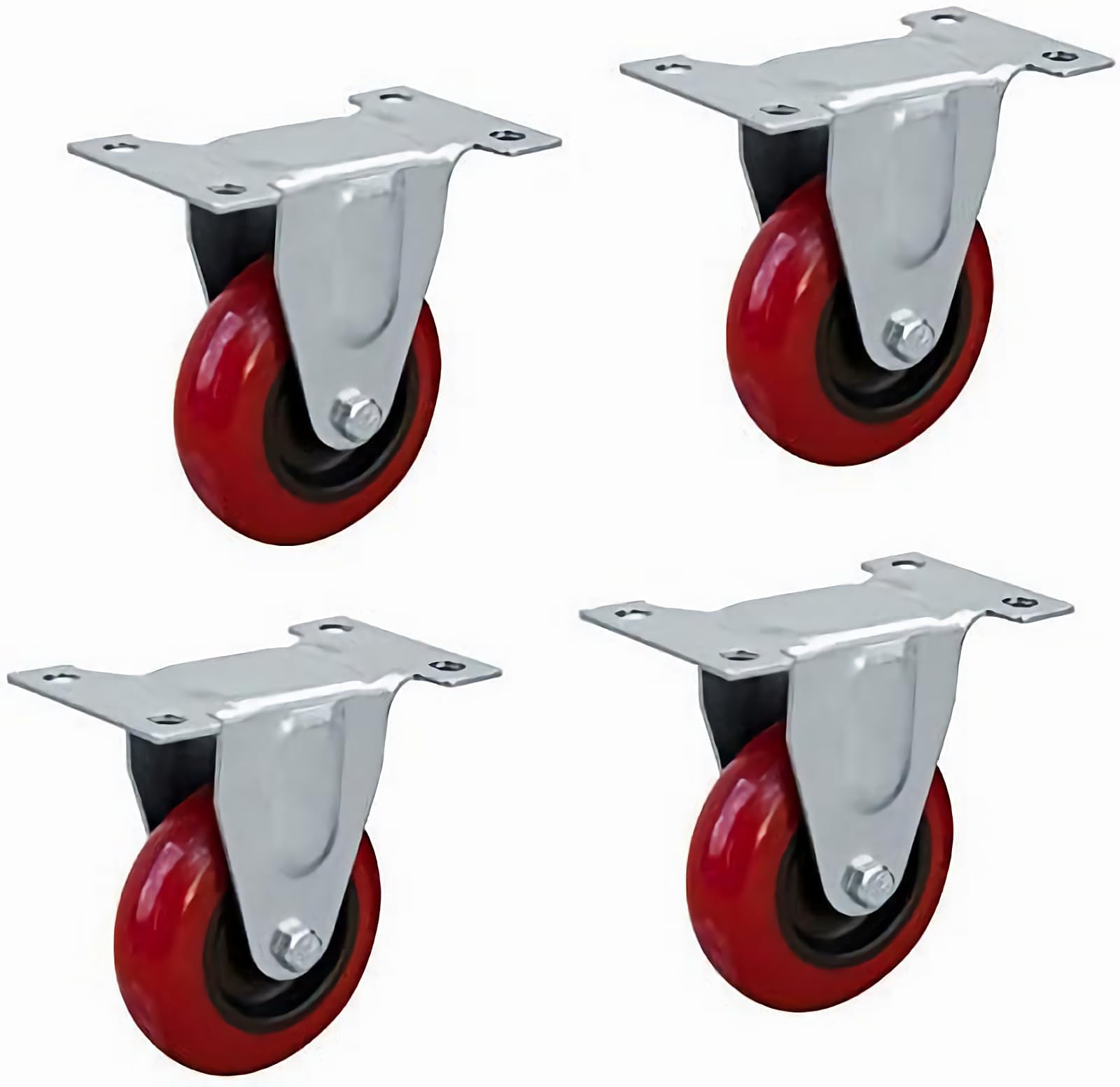 Mua POWERTEC 3 Inch Fixed Caster Wheels with 640 lbs Loads, Heavy Duty ...
