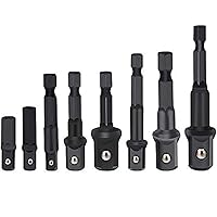 Amazon.com: SWANLAKE 6-PCS Impact Grade Socket Adapter Set, 3-Inch and 6-Inch Hex Shank Impact ...
