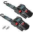Amazon.com: ANLULOAD 2 Pack Retractable Ratchet Straps (2in x 6ft),Cargo Strap Tie Downs for ...