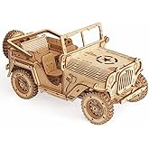 Amazon.com: ROKR 3D Wooden Puzzle for Adults Mechanical Car Model-DIY Building Vehicle Kits ...