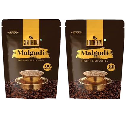 Continental Malgudi Filter Coffee Powder 500gm Pouch ( 80% Coffee - 20% ...