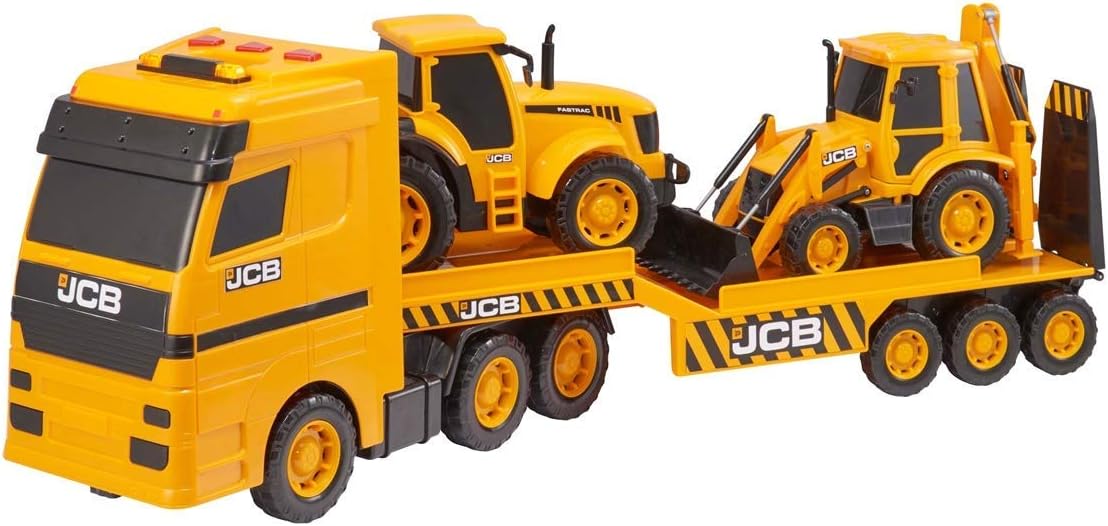 JCB – Kids Toys – Heavy Load Transporter Truck Toy – Kids’ Play Figures ...