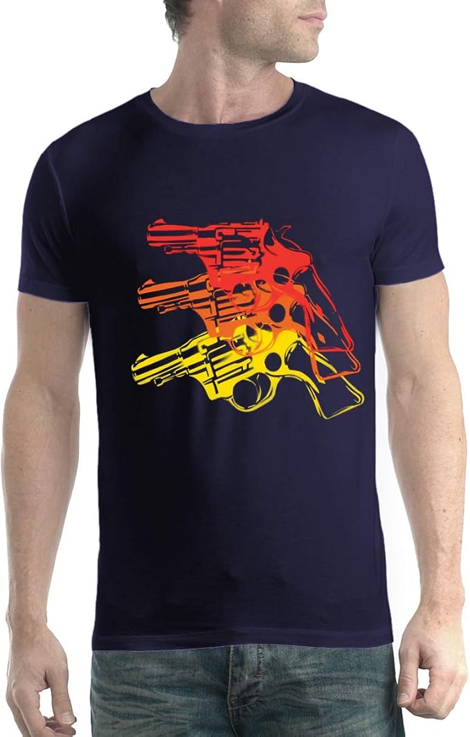 Gewehr Pistole Revolver Herren T-Shirt XS-5XL: Amazon.de: Bekleidung