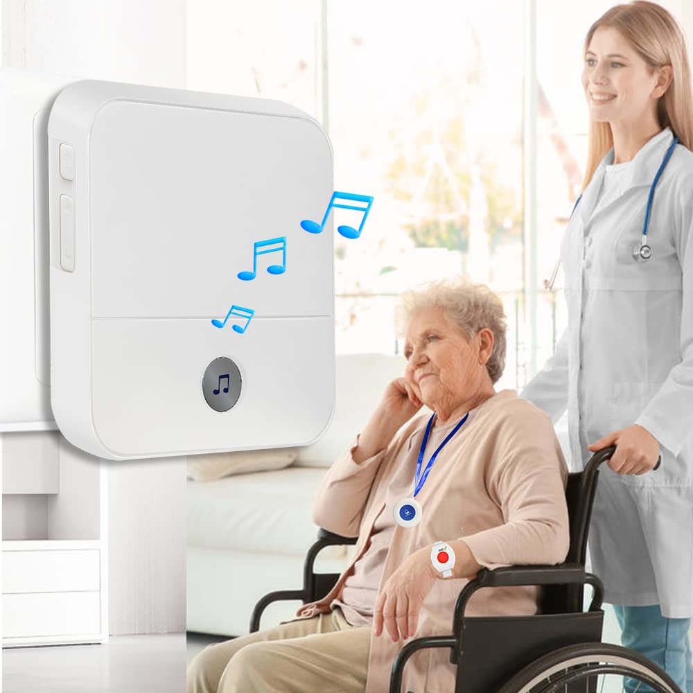 Mua Wireless Caregiver Pager Wrist Call Button Personal Help Alert ...