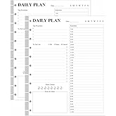 Amazon.com : (2-Pack) Undated Daily Planner Refill - A4 Planner Inserts ...