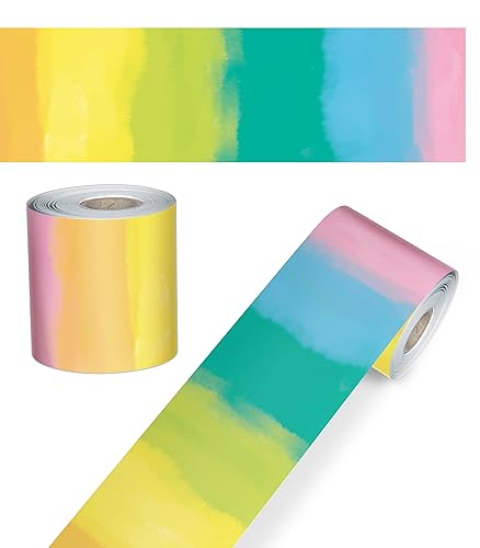 Carson Dellosa Creatively Inspired 65 Ft Straight Watercolor Rainbow ...