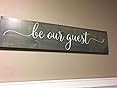 Amazon.com: Grey Be Our Guest Wooden Sign - Rustic Handmade Farmhouse ...