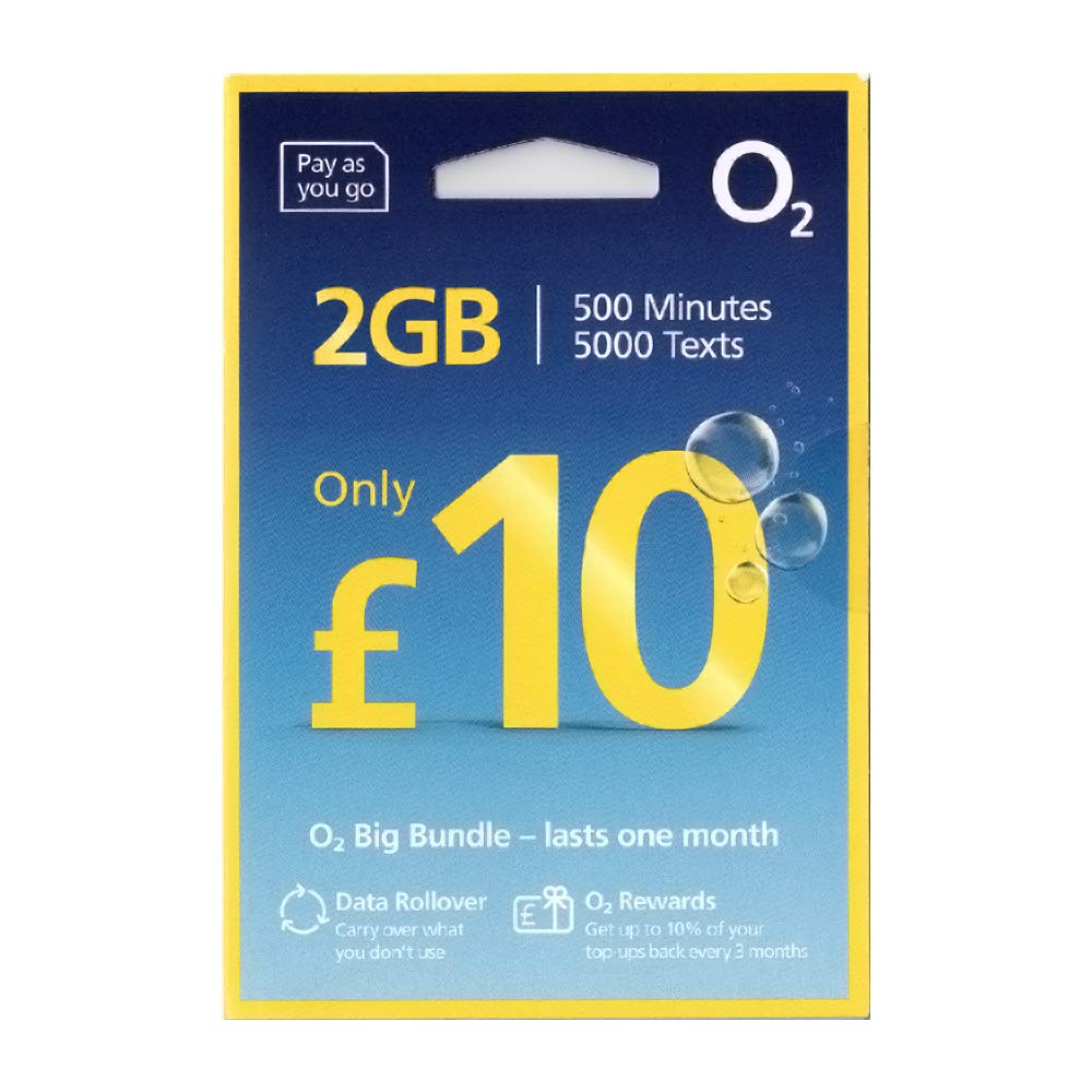 O2 Big bundles The £10 DATA Big Bundle 2Gb data, 500: Amazon.co.uk ...