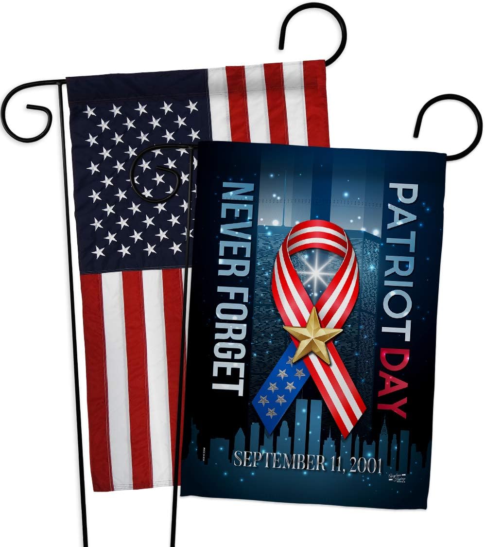 Amazon.com : Patriot Day 911 Never Forget Garden Flags Pack Patriotic ...
