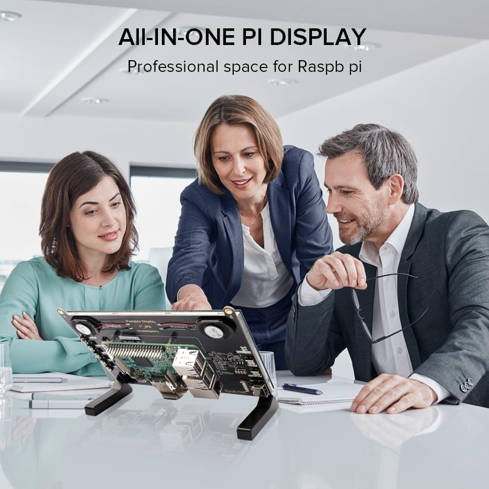 Eviciv Raspb Pi Touch Screen 7 1024x600 Ips Display Portable Monitor Dual Speaker Usb Hdmi 