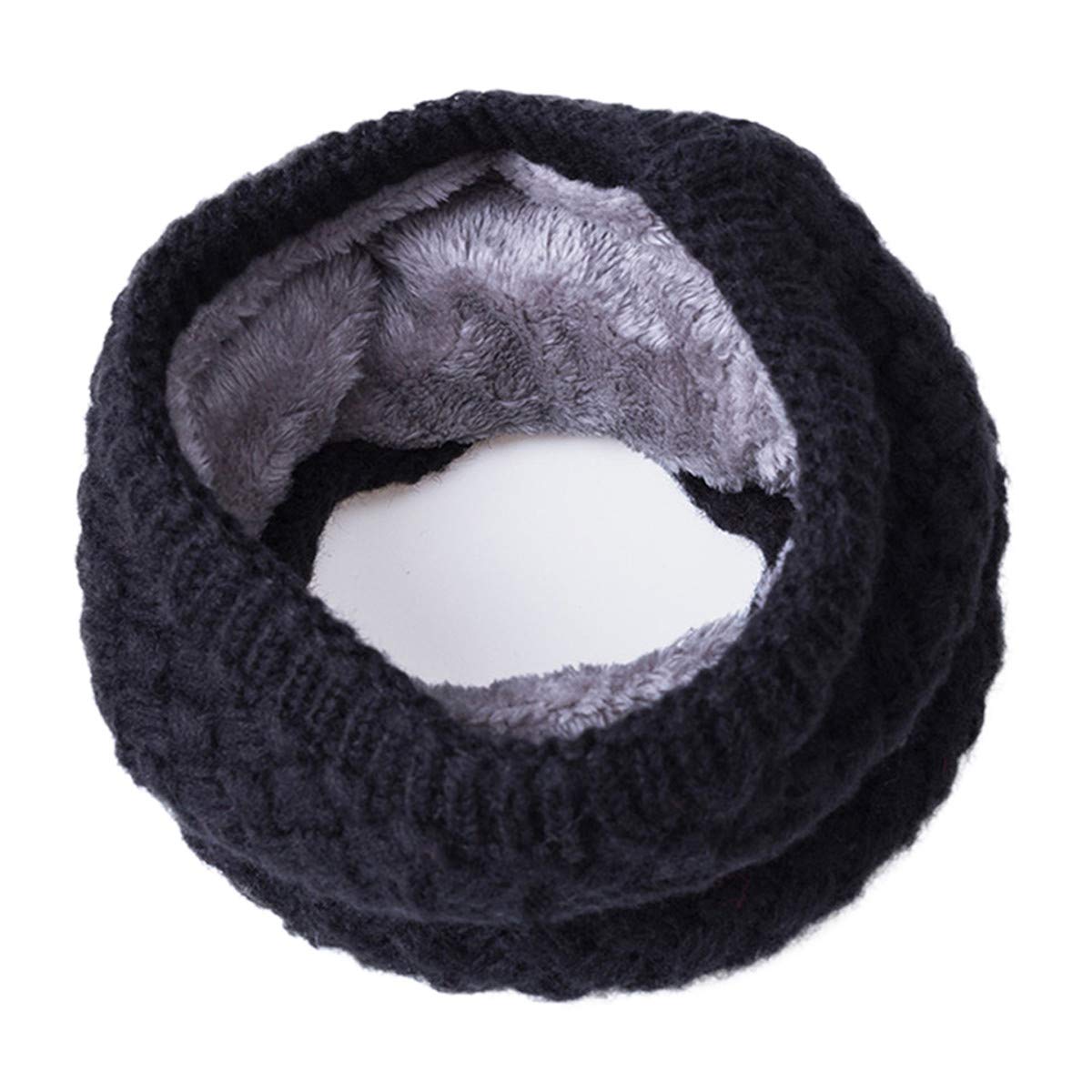 Flowomen Winter Infinity Scarf for Women Neck Warmer Double-Layer Knit ...