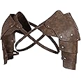 Amazon.com: Medieval Faux Leather Shoulder Armor Double Pauldron,Viking ...