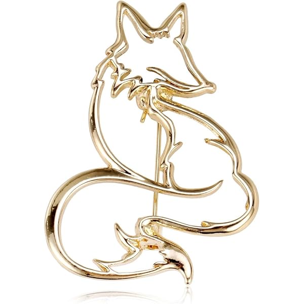 Gold Fox Brooch