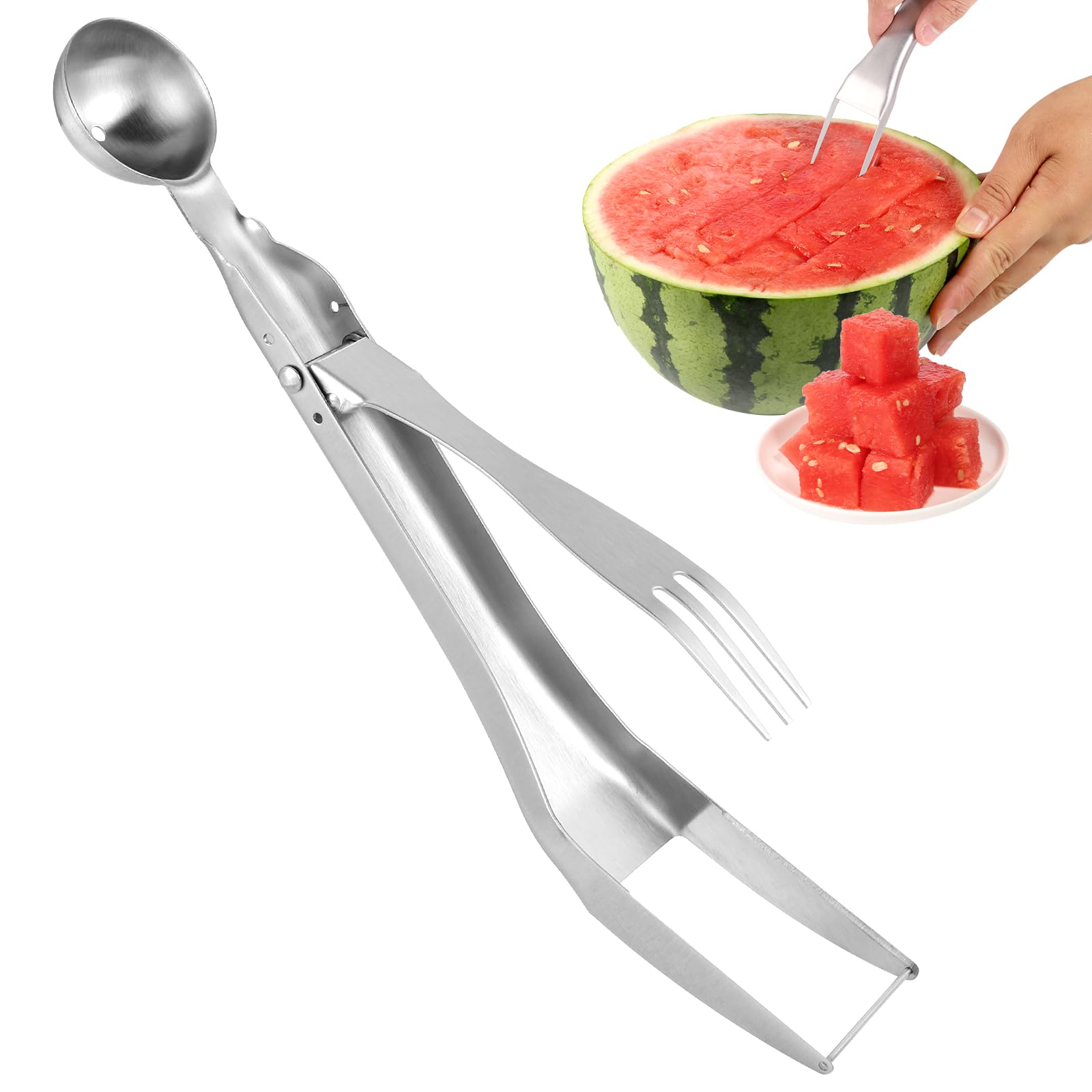 Watermelon Slicer Cutter, 3-In-1 Fruit Slicer Tool Stainless Steel ...