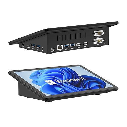 HIGOLEPC Mini PC,10.1 Inch Touchscreen Mini Computer Mini Desk PC with ...