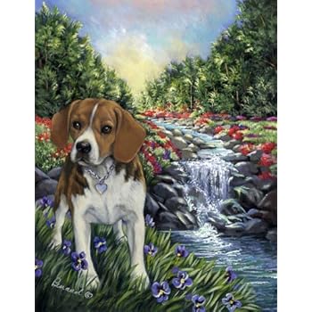 Amazon.com : Beagle Paradise Garden Flag 12" x 18" : Outdoor Flags ...