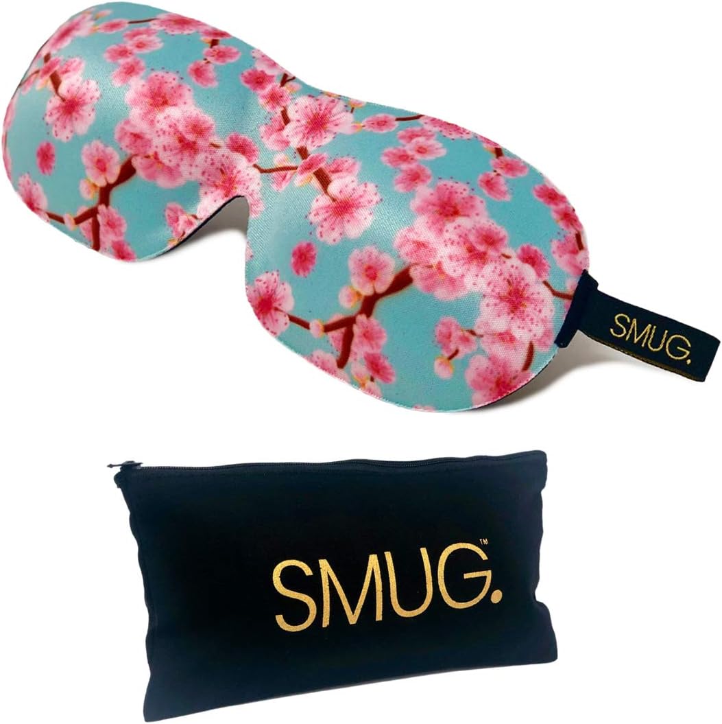 SMUG Blackout Sleep Mask & Eye Mask with Storage Bag | Eyelash ...