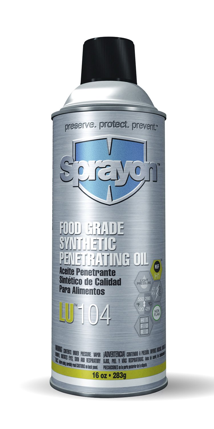 Sprayon LU104 FOOD GRADE SYNTHETIC PENETRATING OIL 11.75 oz Aerosol SKU ...