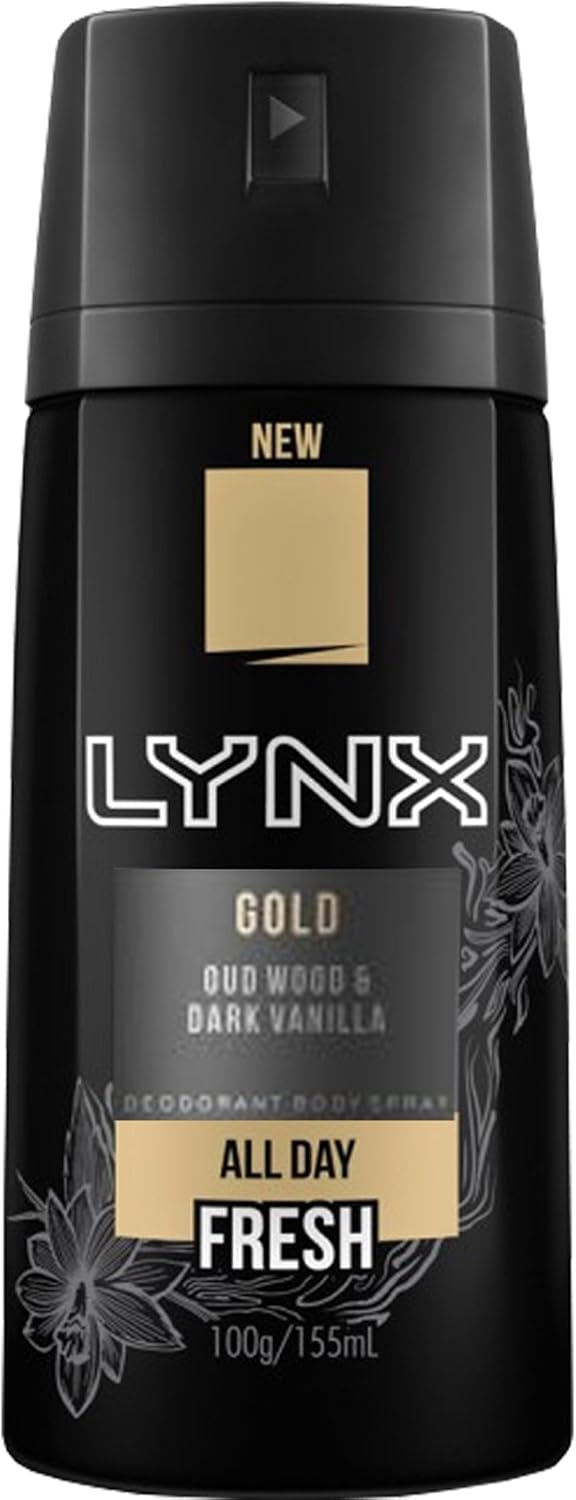 3 X LYNX GOLD OUD WOOD & DARK VANILLA DEODORANT BODYSPRAY 150ML: Amazon ...