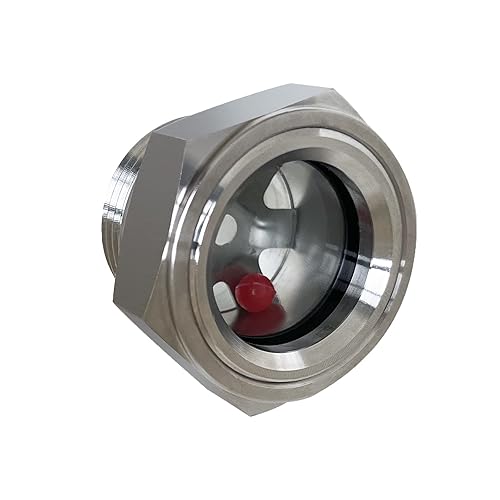 3/4'' NPT Stainless Steel Oil Sight Glass with Float Ball, Air ...
