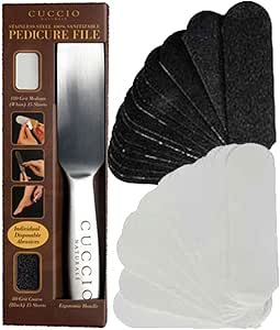 Amazon.com: Cuccio Naturale Reusable Stainless Steel Pedicure File Kit ...