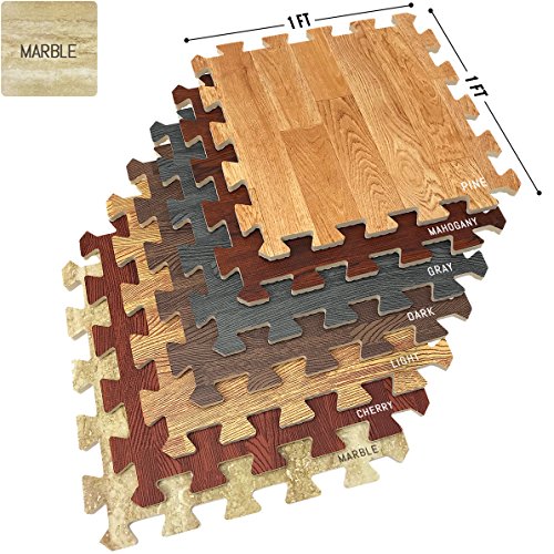 Sorbus Marble Floor Mats Foam Interlocking Marble Mats Each Tile 1 ...