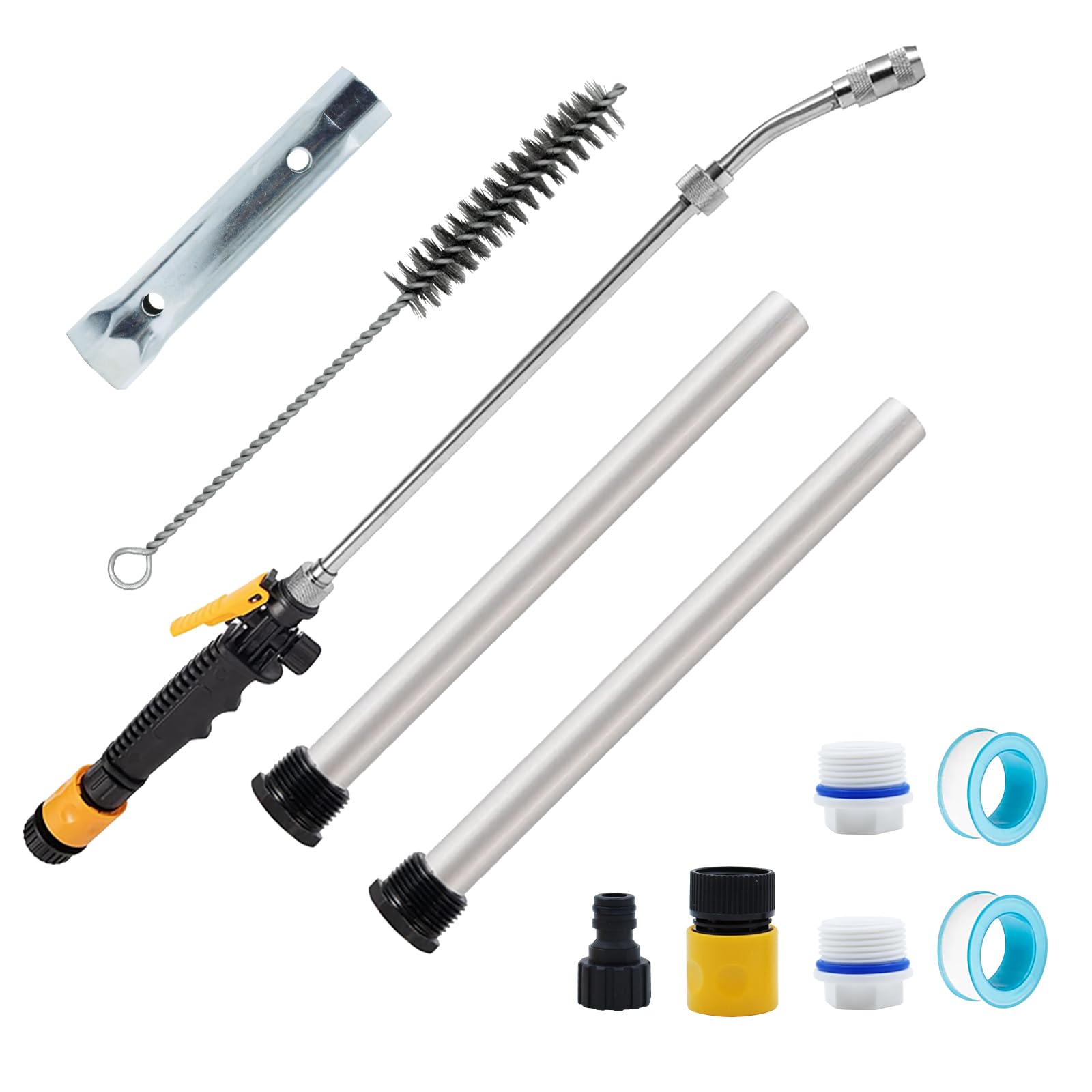 RV Water Heater Anode, Hot Water Heater Flush Wand and Stainless Steel ...