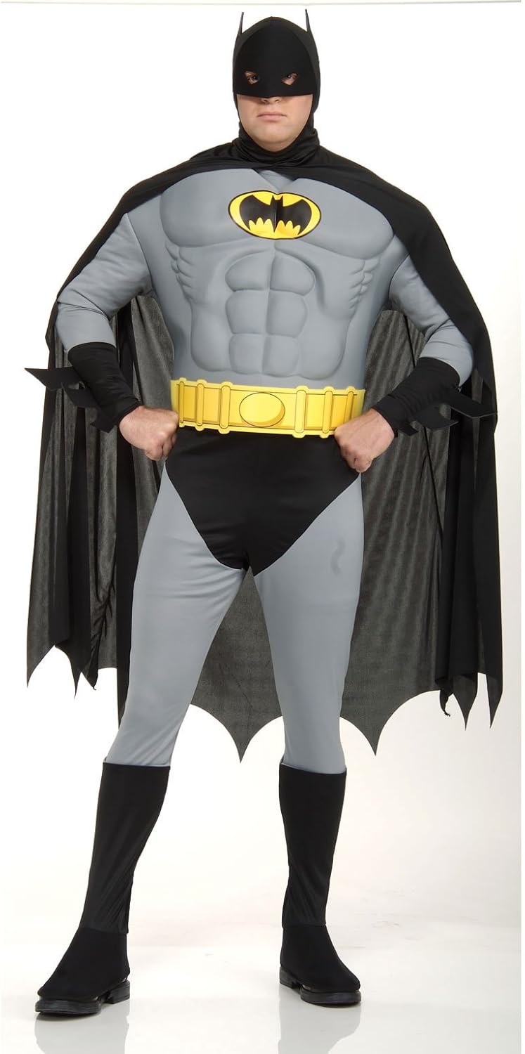 Rubie's Official Adult's Batman Deluxe Costume with Muscle Chest - X ...