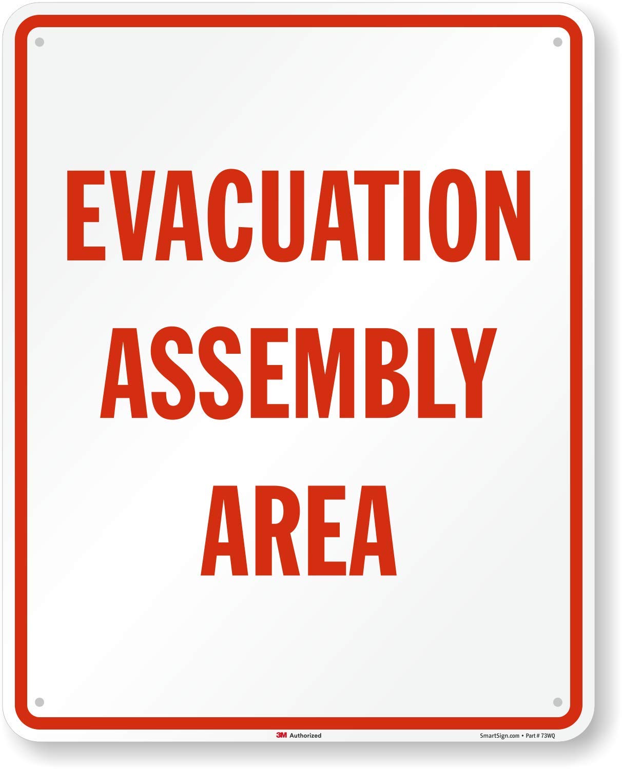 SmartSign "Evacuation Assembly Area" Sign | 24" x 30" 3M Engineer Grade ...