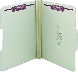 Amazon.com : Smead Pressboard Fastener File Folder with SafeSHIELD ...