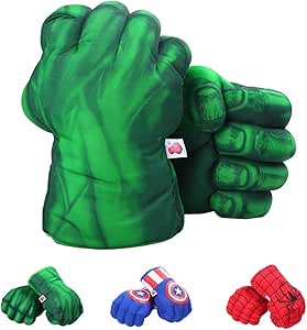 1 Pair of Toy Hulk Gloves Very Light Big Soft Plush Gloves Hulk Hands ...