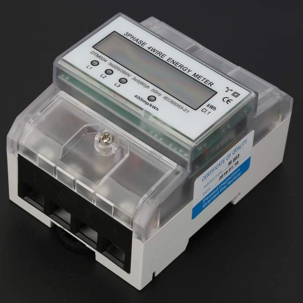 Frequency 50 Hz Consumption Digital Electric Power Meter 3 Phase 4P KWh ...
