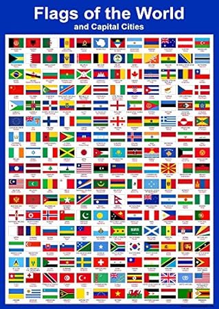 Wisdom Learning Flags of The World Poster - Countries Wall Chart ...