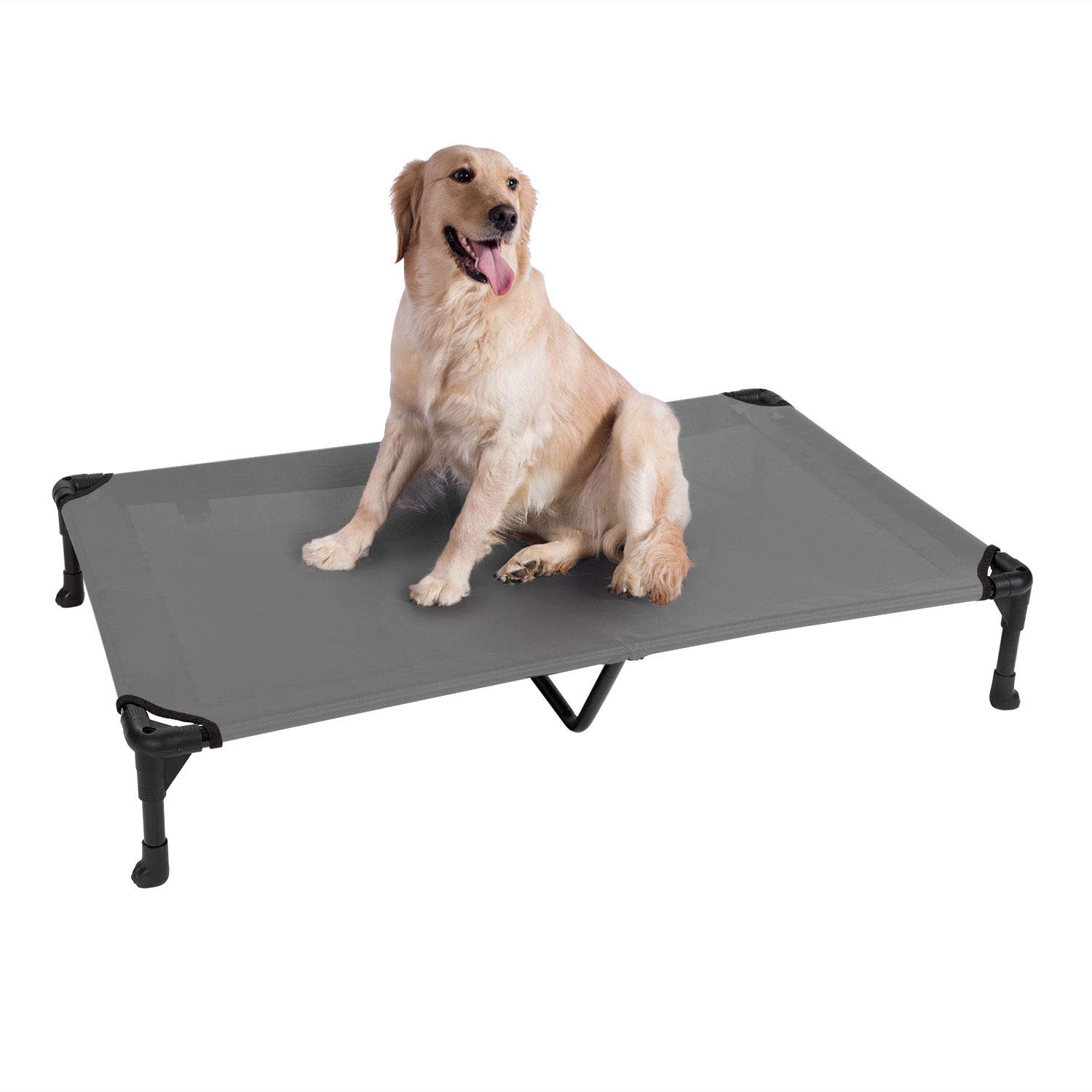 Veehoo Cooling Elevated Dog Bed, Portable Raised Pet Cot with Washable ...