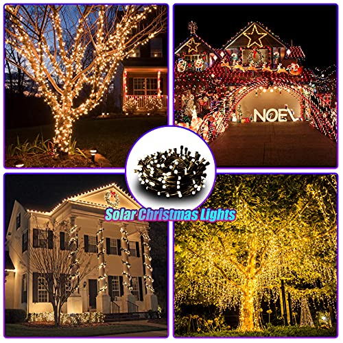 Solar Christmas Lights, Super Bright 200LED & Ultra-Long Waterproof ...