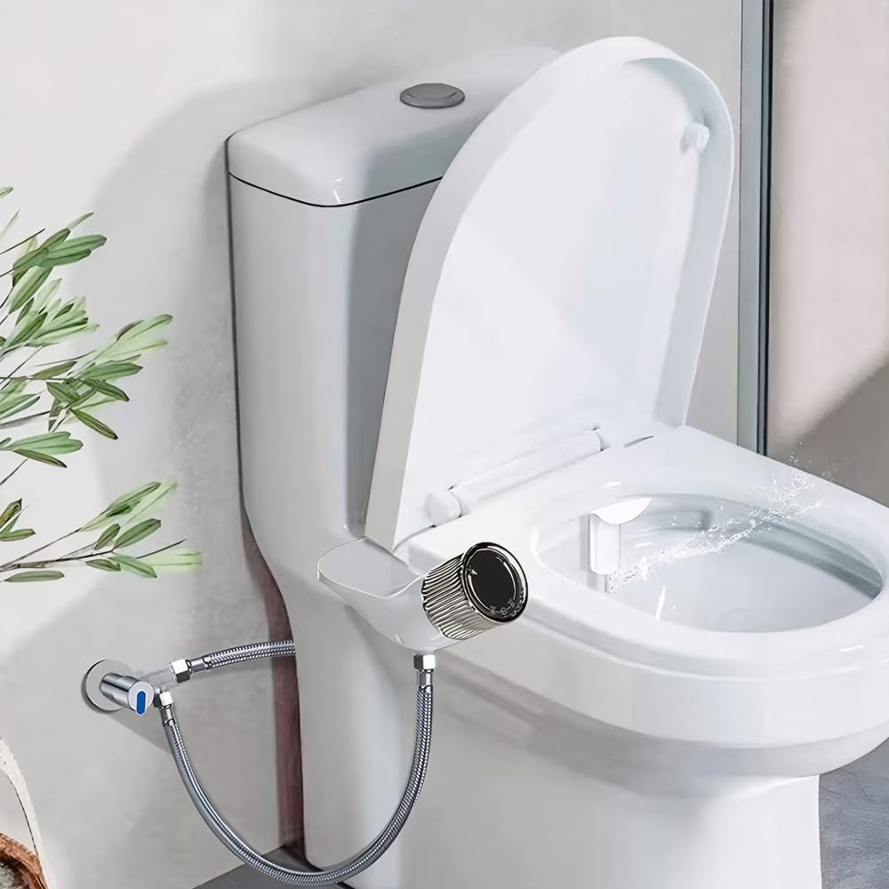 Bidet Attachment for Toilet Tushy Bidet Toilet Seat Ultra-Slim Self Cleaning Dual Nozzle ...