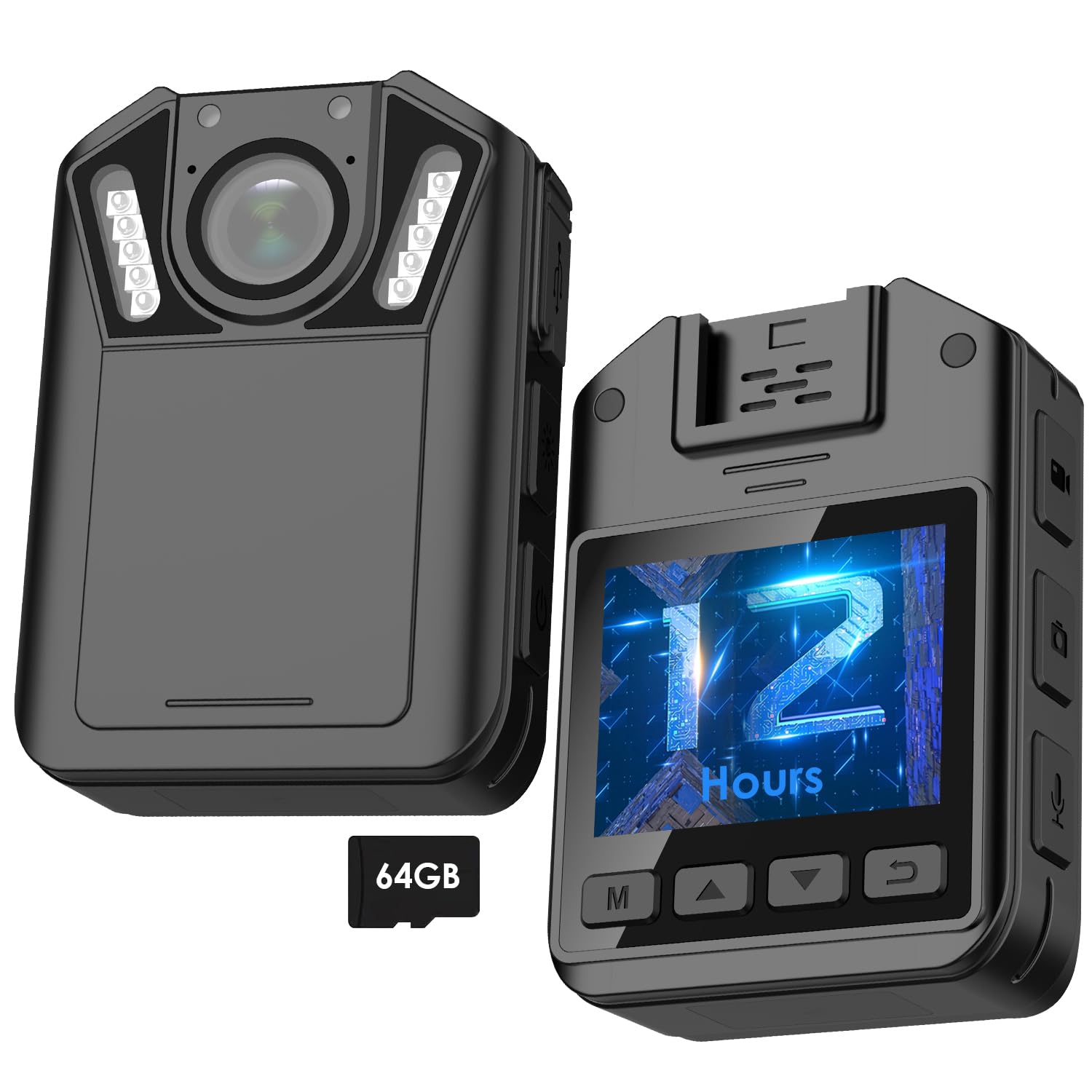 Mua 2K Police Body Cam - 12 Hours Recording with Night Vision Bodycam ...