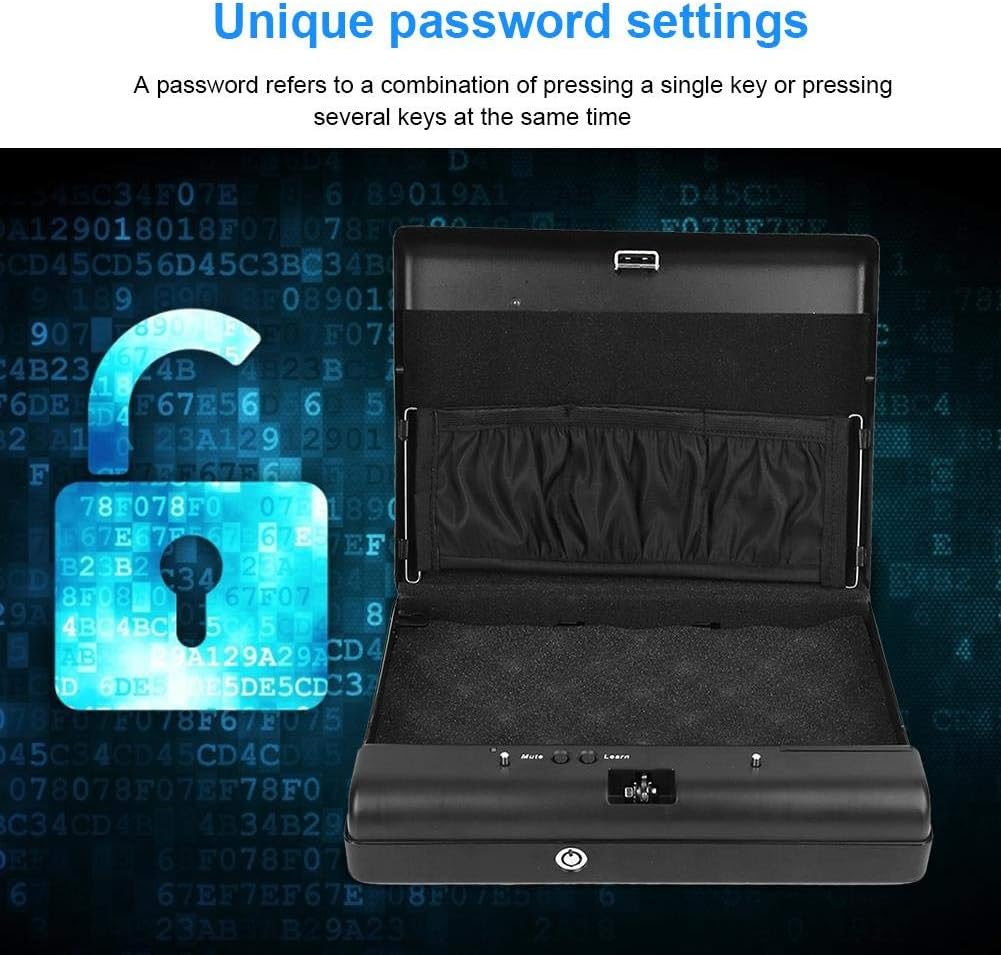 Portable Password Safe Box with Spare Key, Electronic Digital Password ...