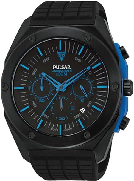 Pulsar Men's Chronograph Quartz Watch with Silicone Strap PT3465X1 ...