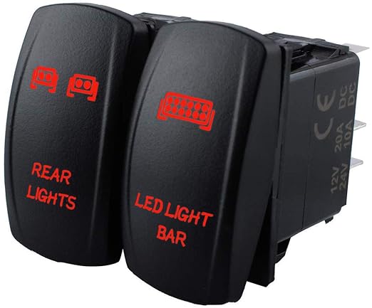 Amazon.com: LED Light Bar Rocker Switch for Polaris Ranger UTV Can Am ...