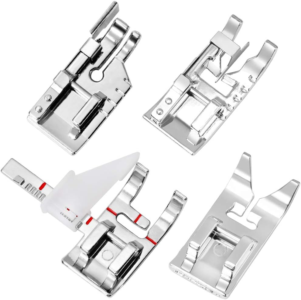 Amazon.com: 4 Pcs Sewing Feet Kit - 3 Pcs Sewing Machine Foot with 1 ...
