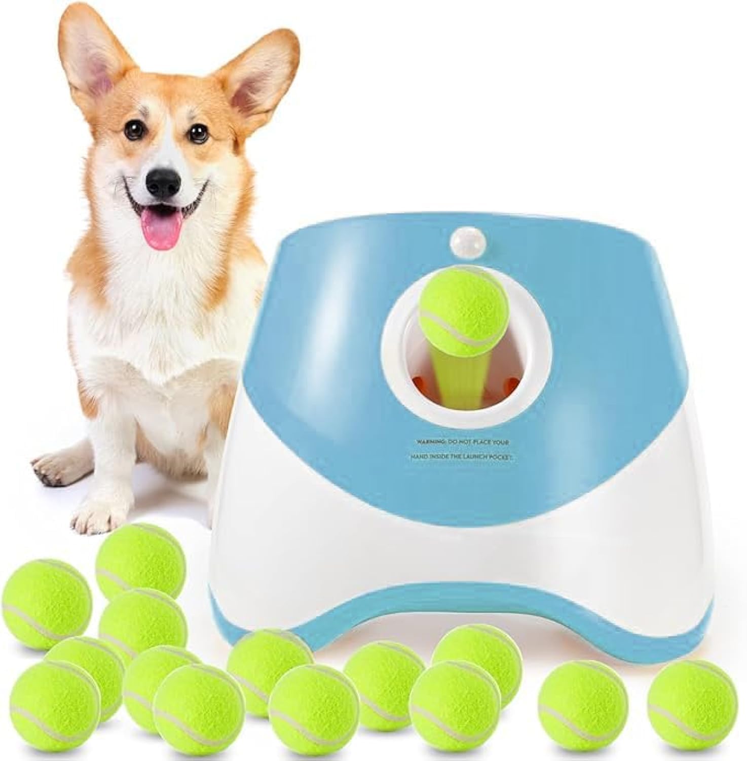 MEKAPLE Automatic Dog Ball Launcher, Dog Ball Thrower Machine with 10 ...