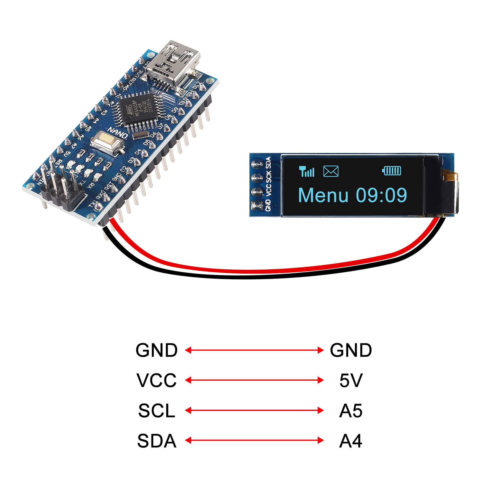 Mua DWEII 10 Pieces I2C Display Module 0.91 Inch I2C OLED Display ...