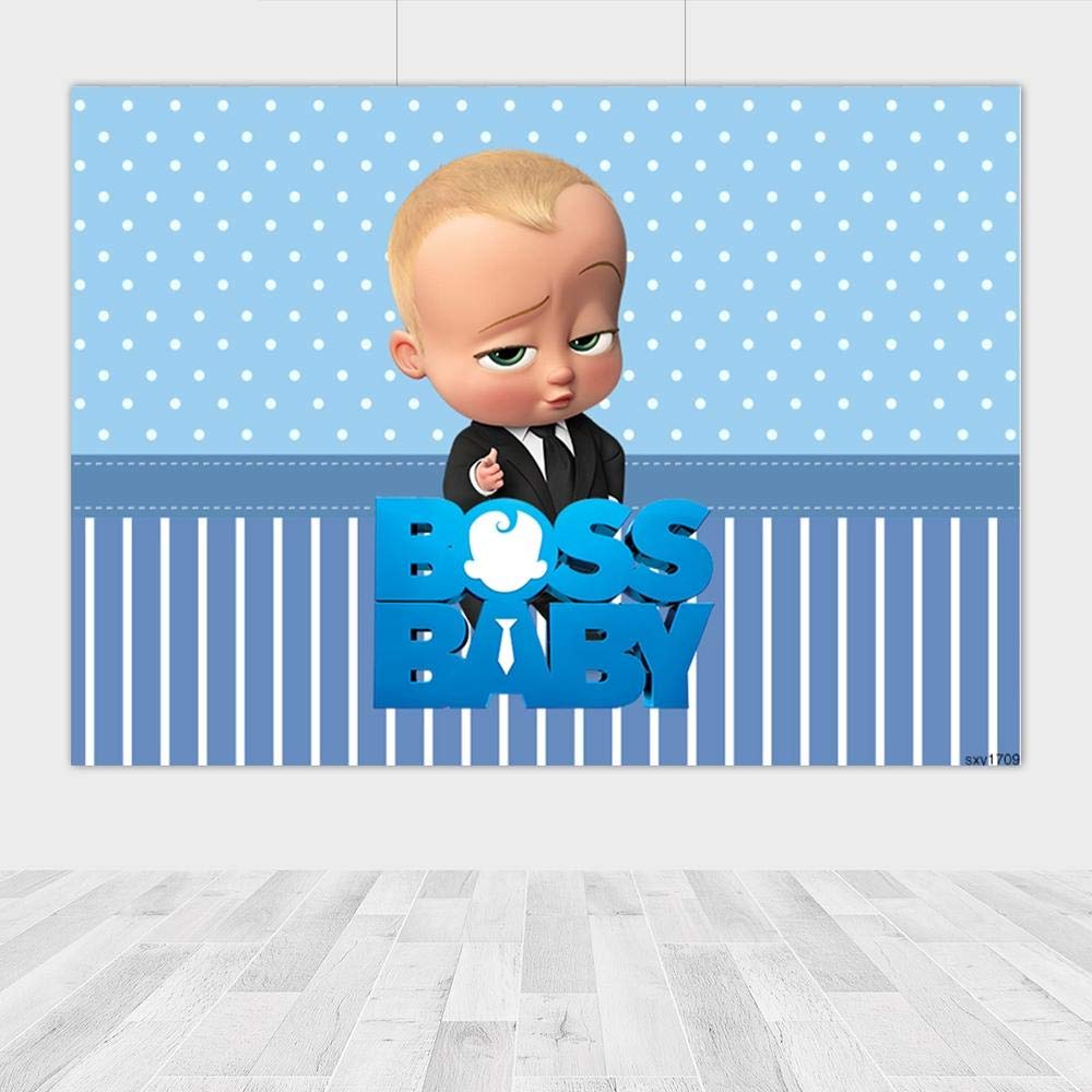 Buy Newborn Portrait Photography Boss Baby Shower Party Backdrop For ...