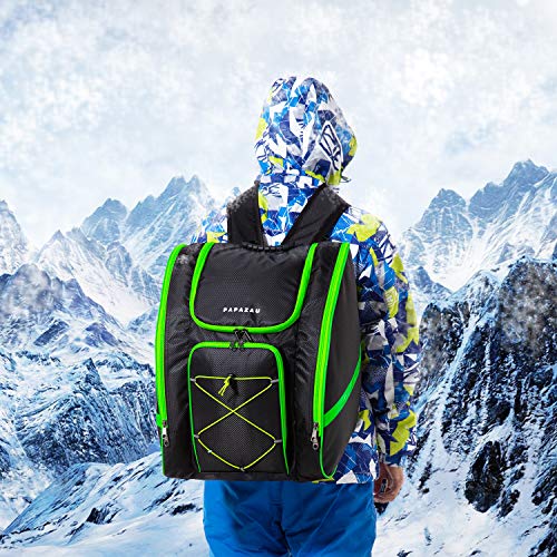PAPAZAU Ski Boot Bag – Skiing and Snowboarding Travel Backpack – Stores ...