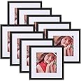 Amazon.com - Vittanly 12x12 Picture Frames for Wall Set of 9, Display 8x8 Pictures with Mat or ...